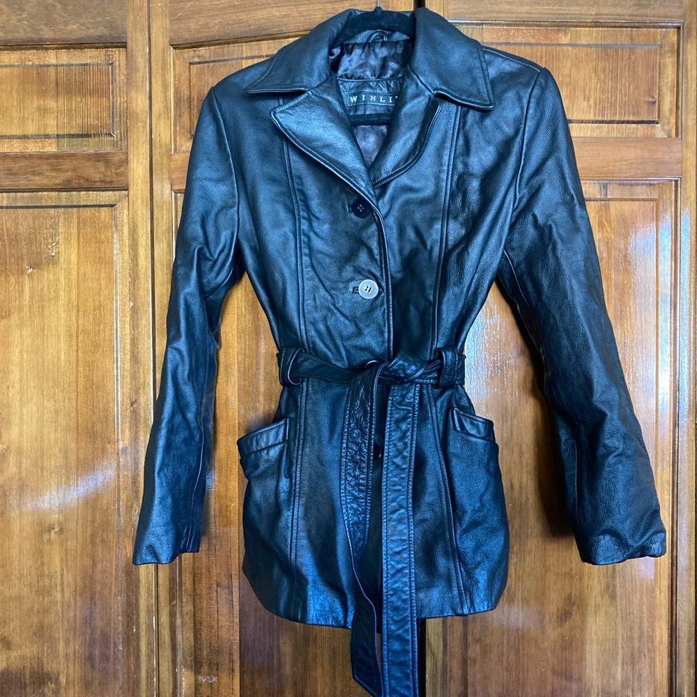 Winlit Vintage Leather Jacket Coat - Gem